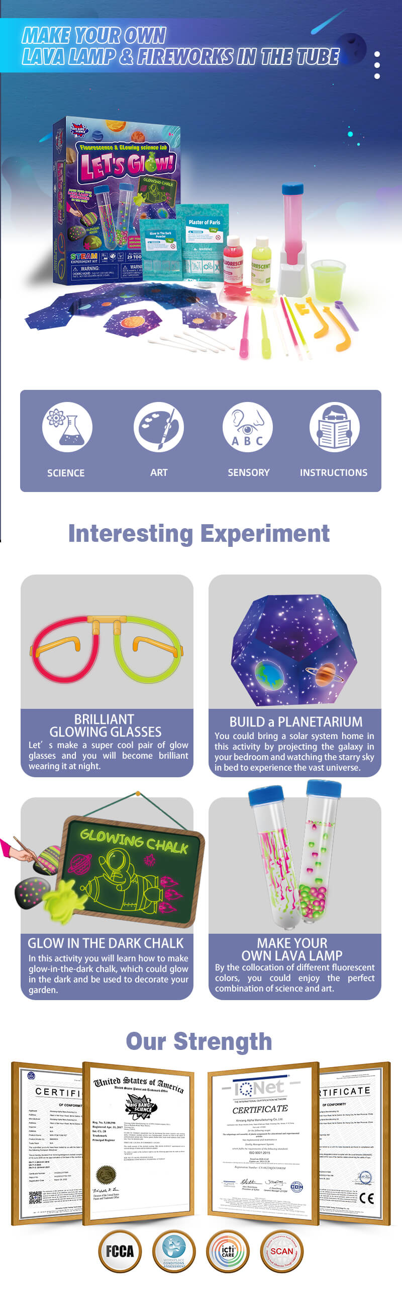 Fluorescence & Glowing science lab|Glow In The Dark -Alpha science toys