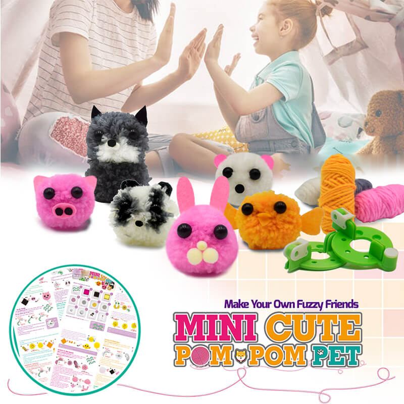 Mini Cute Pom-Pom Pet|Girls toys|diy pom pom-Alpha science toys