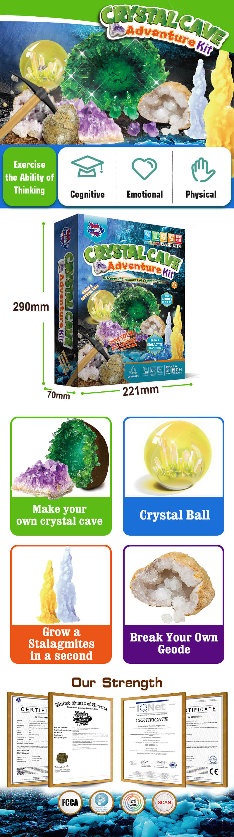 crystal growing jewelry kit
