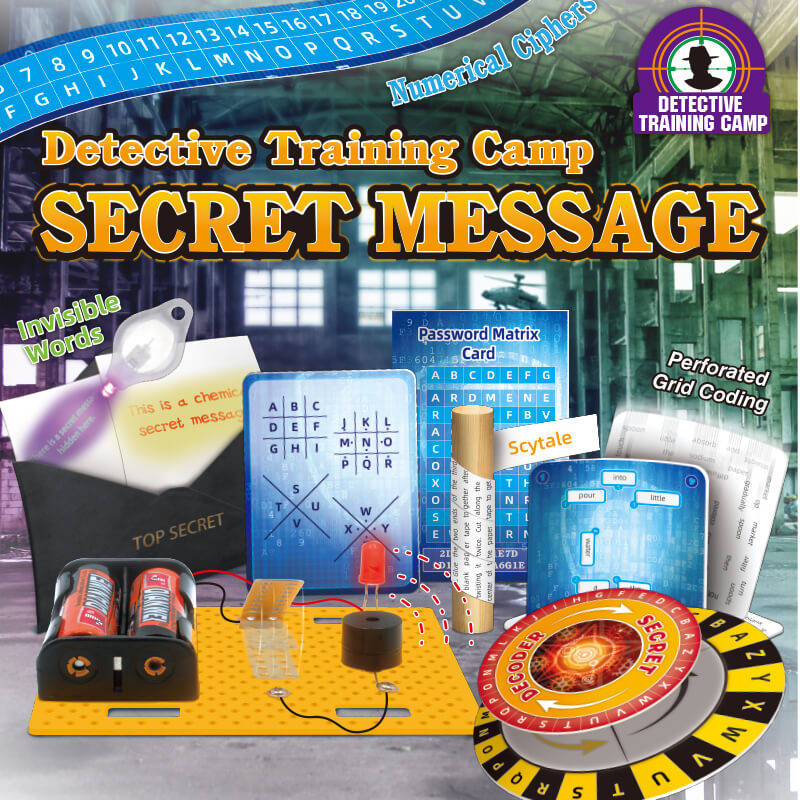 Detective Training Camp Secret Message|spy science secret message kit ...